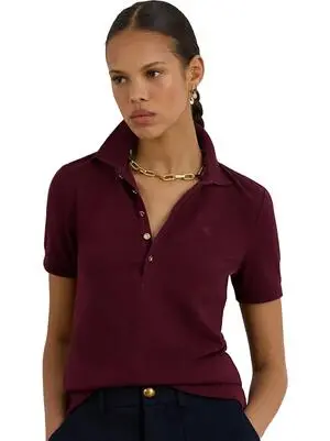 Ralph Lauren Piqué Polo Shirt - Dark Garnet