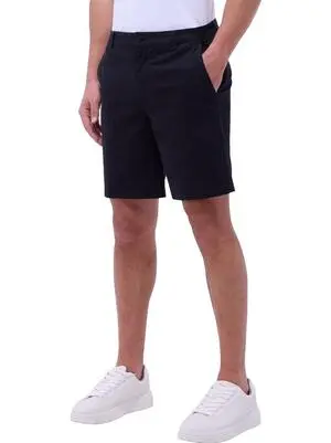 Bugatchi Flat Front Chino Shorts - Black