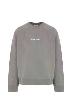 Maison Kitsuné Logo-embroidered Sweatshirt - Grey