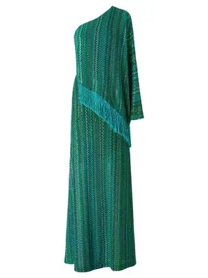Missoni Zigzag One-shoulder Dress - Green