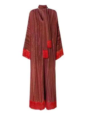 Missoni Zigzag Kaftan Dress - Red