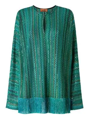 Missoni Zigzag-print Blouse - Green