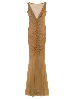 Norma Kamali Tara Gown - Brown