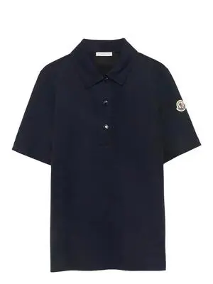 Moncler Logo-patch Polo Shirt - Blue
