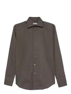 Canali Cut-away Collar Shirt - Green