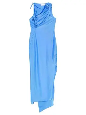 Coperni Flower-Embellishment Maxi Dress Blue