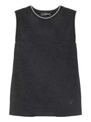 Lorena Antoniazzi Contrast-trim Tank Top - Grey