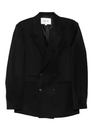 TONYWACK Double-breasted Twill Blazer - Black