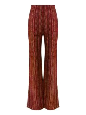 Missoni Zigzag Flared Trousers - Red