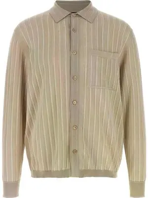 Brioni Knitted Shirt - Neutrals