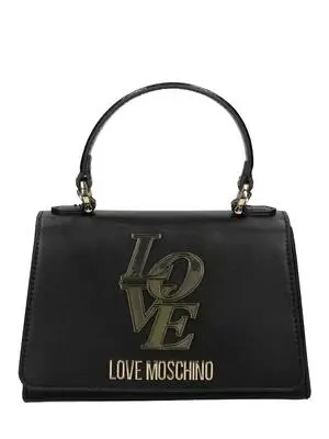 Moschino Foldover Top Handle Tote - Black