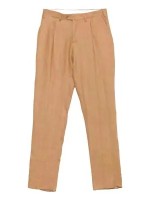 LARDINI Pleat-detail Trousers - Neutrals