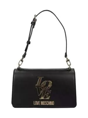Moschino Flap Shoulder Bag - Black