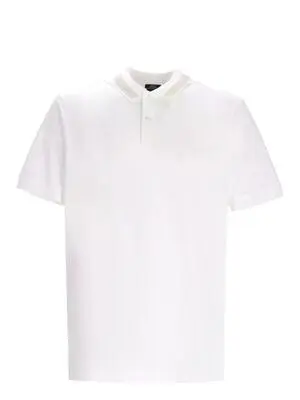 BOSS Striped-collar Polo Shirt - White