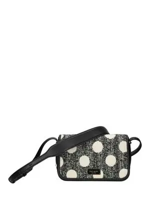 Kate Spade New York Tweed Crossbody Bag - Black