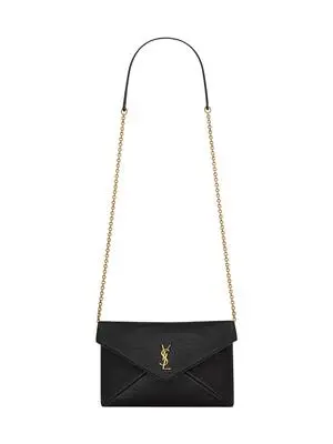 Saint Laurent Cassandre Chain Pouch - Black