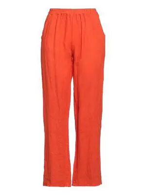 CARACTÈRE Straight-leg Linen Pants - Orange