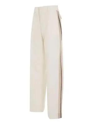 Palm Angels Knit Tape Suit Pants - White