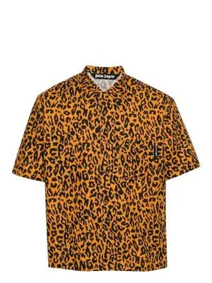 PALM ANGELS Cheetah Bowling Shirt