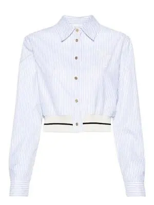 PALM ANGELS Palms Stripes Crop Shirt