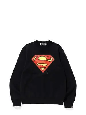 BAPE X Dc Superman Crewneck Sweatshirt - Black