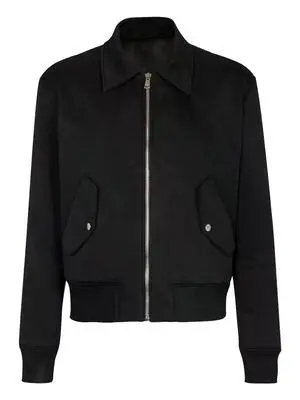 Balmain Logo-embroidered Bomber Jacket - Black