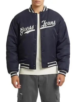 Guess GUESS JEANS Patch Bomber Jacket Navy