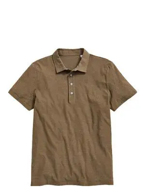 Billy Reid Pensacolo Stripe Polo - Olive/ Black