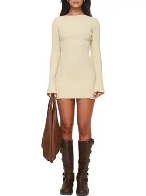 Princess Polly Osment Knit Minidress - Cream