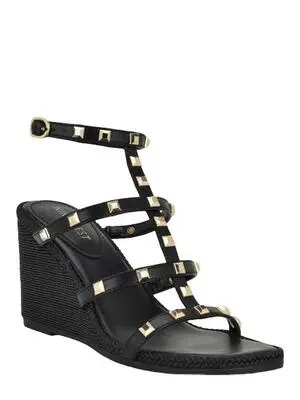 Nine West Nine West Sardis Strappy Wedge Sandals Black