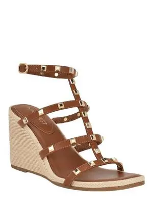 Nine West Nine West Sardis Strappy Wedge Sandals Dark Natural