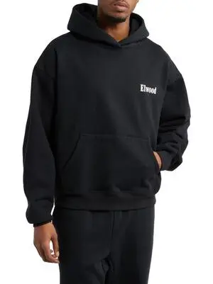 ELWOOD Trademark Logo Heavyweight Hoodie - Coal
