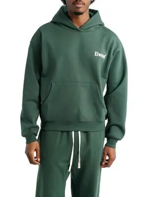 ELWOOD Trademark Logo Heavyweight Hoodie - Emerald