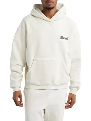 ELWOOD Trademark Logo Heavyweight Hoodie - Pearl