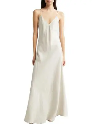 Eleventy Linen Blend Maxi Dress - Sand