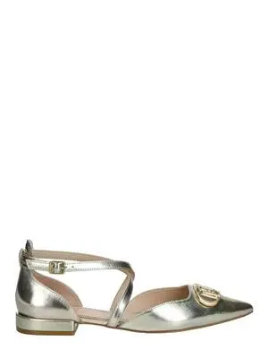 Liu Jo Maxi-logo Ballerina Shoes - Gold