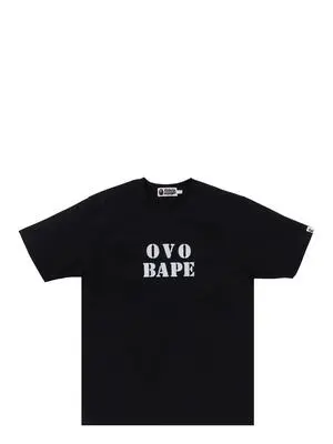 A BATHING APE X Ovo Stencil Logo Tee - Black