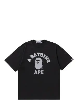 A BATHING APE College Overdye Tee - Black