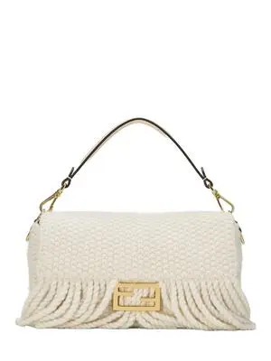 Fendi Fendi Wool Baguette White