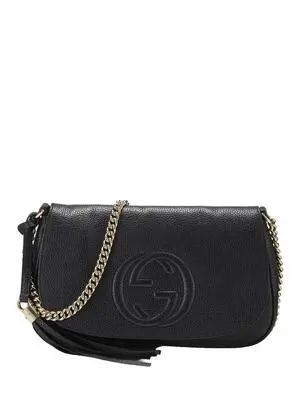 Gucci Grained Leather Soho Crossbody - Black