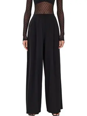 Norma Kamali Pleat Wide Leg Pants - Black