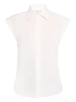 Lafayette 148 New York Fitted Cotton Shirt - White