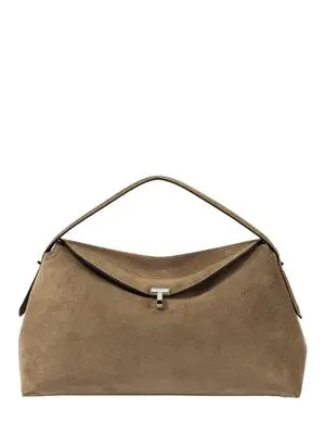 TOTEME T-lock Suede Tote Bag - Brown
