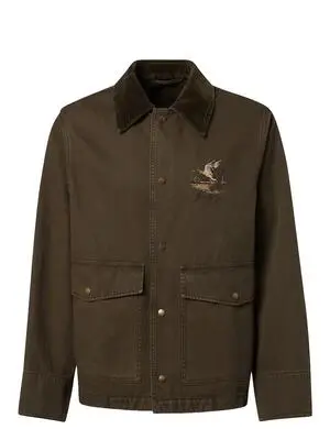 Burberry Corduroy-trimmed Cotton Twill Field Jacket - Beige