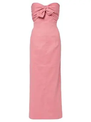 Tove Rahel Linen And Cotton-blend Maxi Dress - Pink