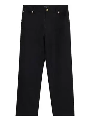 Versace Medusa Wool Denim Pants - Black