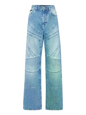 Philipp Plein Wide-leg Jeans - Blue