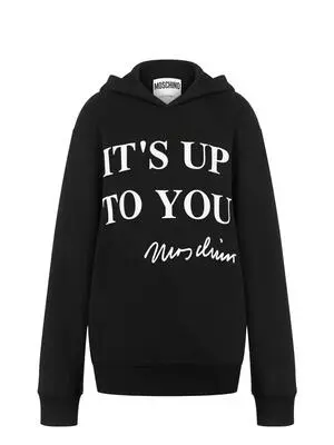 Moschino Print Hoodie - Black