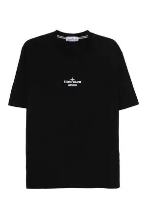 Stone Island Organic-cotton Jersey T-shirt - Black