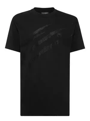PLEIN SPORT Scratch-print T-shirt - Black